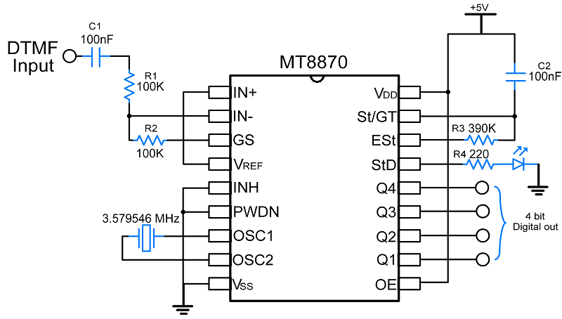 MT8870 DTMF Decoder Complete Guide | Sensors and Modules